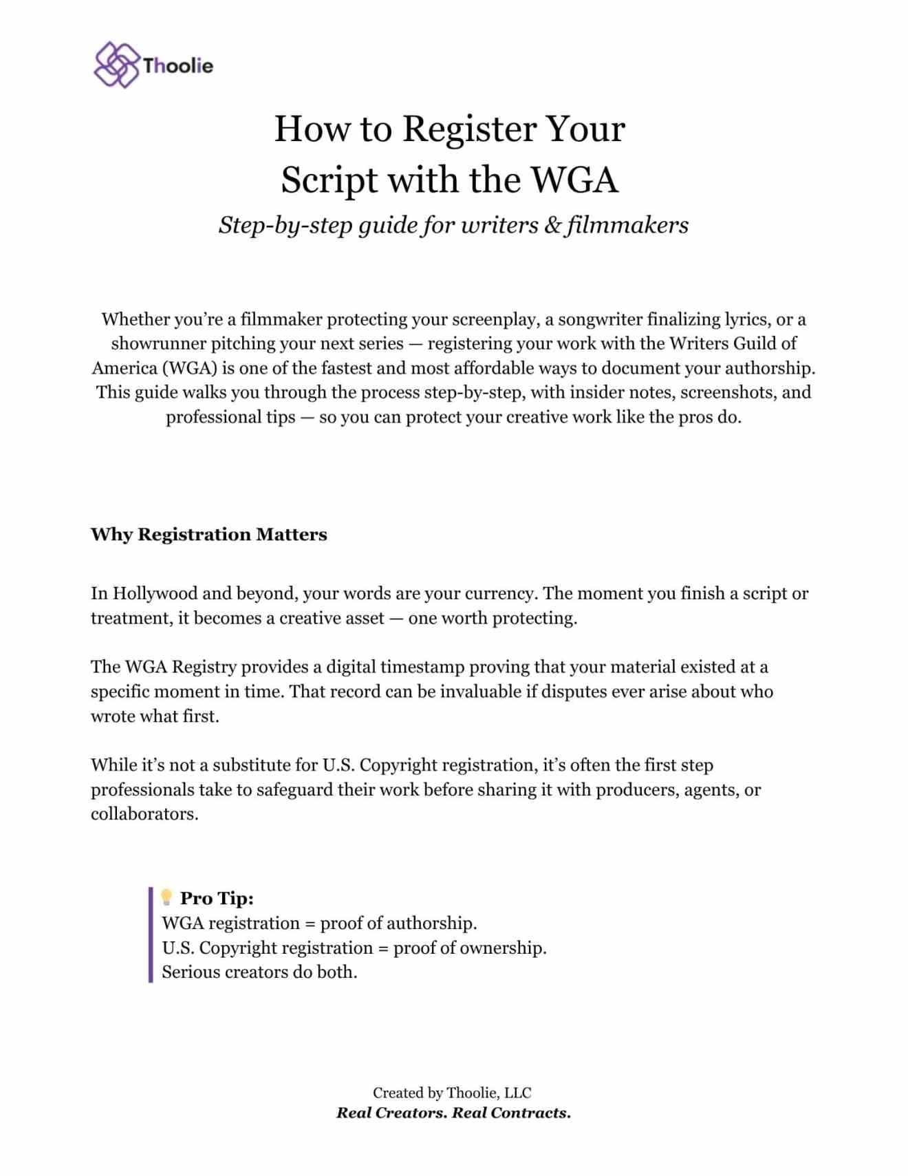 How to Register Your Script with the WGA | Step-by-Step Guide